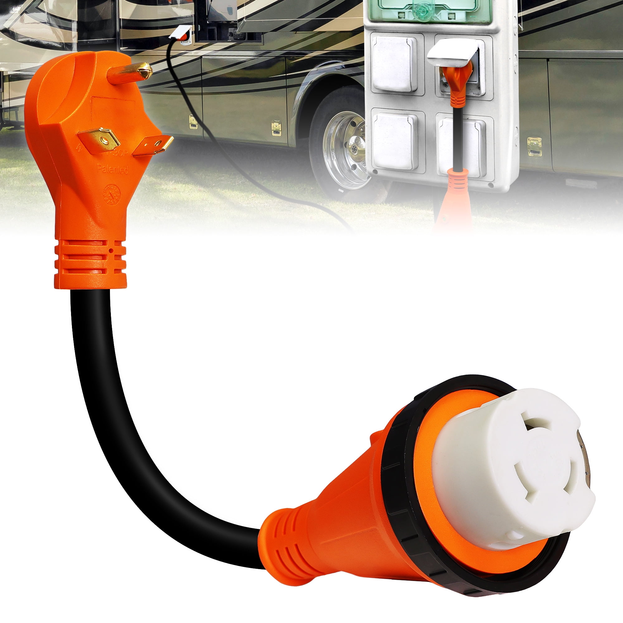 50A to 30A RV Power Adapter Cord Plug [NEMA SS2-50R Female to TT-30P ...