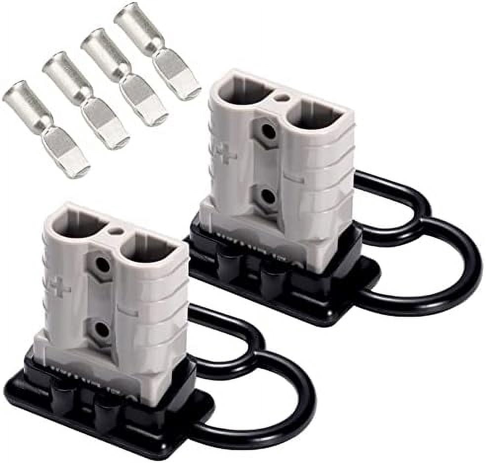 50A 6 AWG Battery Quick Connect/Disconnect (2 Pack) Wire Harness Plug ...