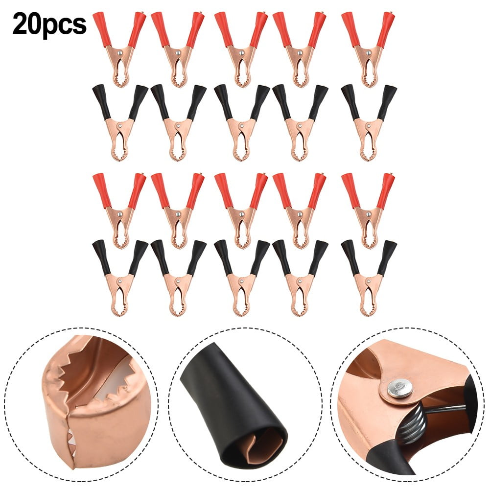 50A Car Alligator Clips Battery Clamps Crocodile Clip Clips 80Mm (20pcs ...
