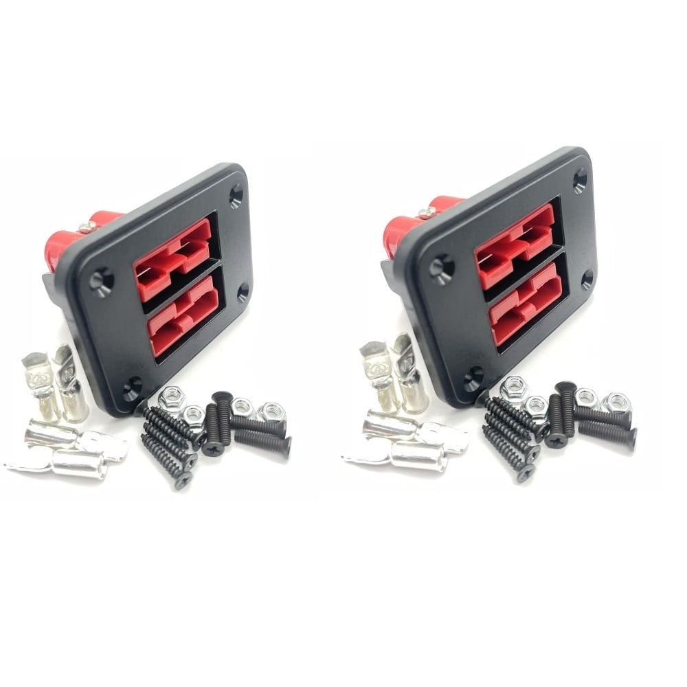 50A FOR Anderson Plug Connector Dual Flush Mount Bracket For Caravan ...