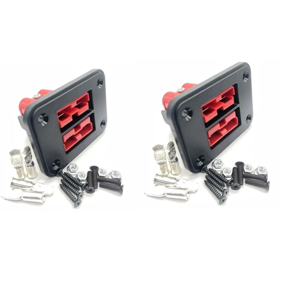 50A FOR Anderson Plug Connector Dual Flush Mount Bracket For Caravan ...