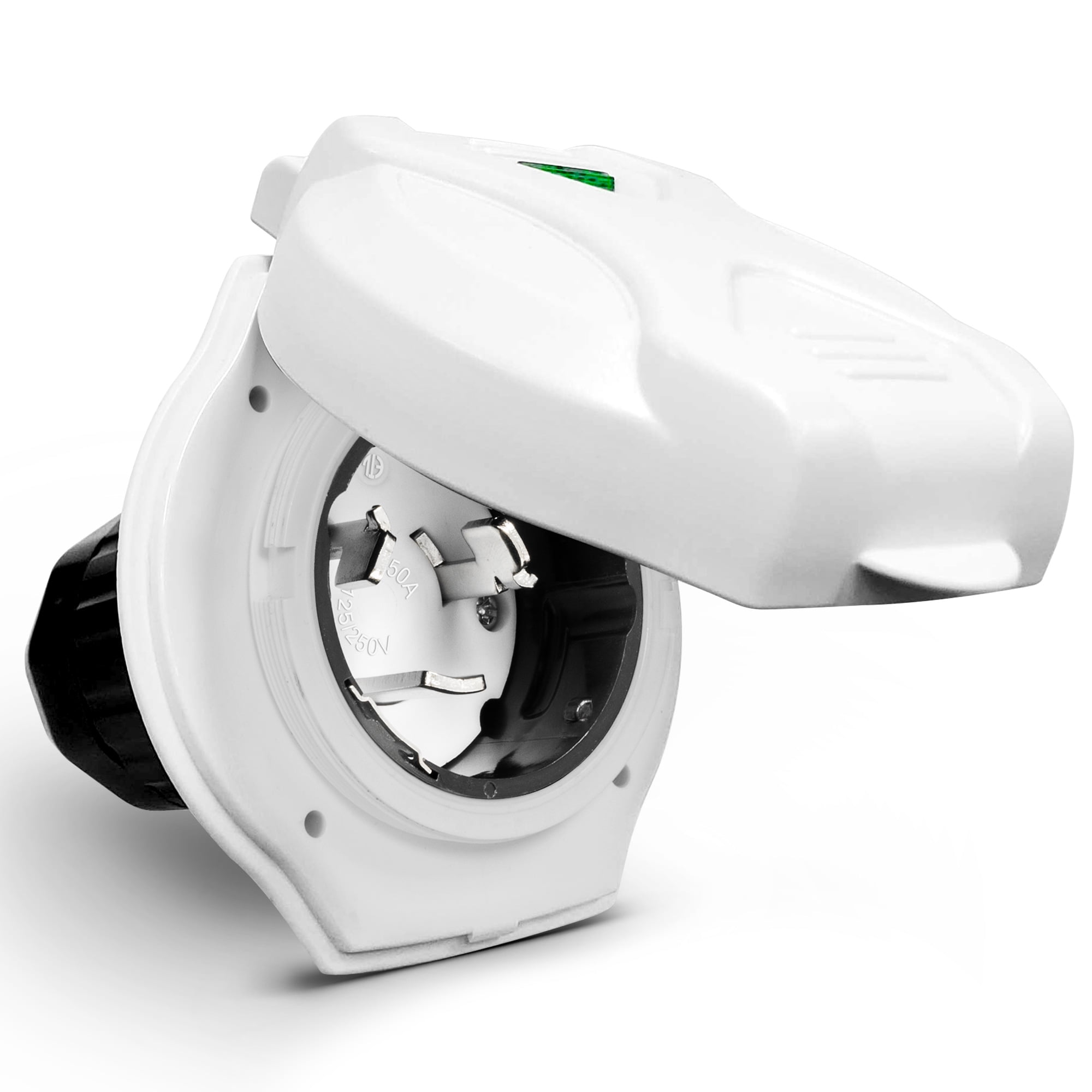 50A Inlet Shore Power Supply Receptacle for RV Camper Boat [NEMA SS2 ...