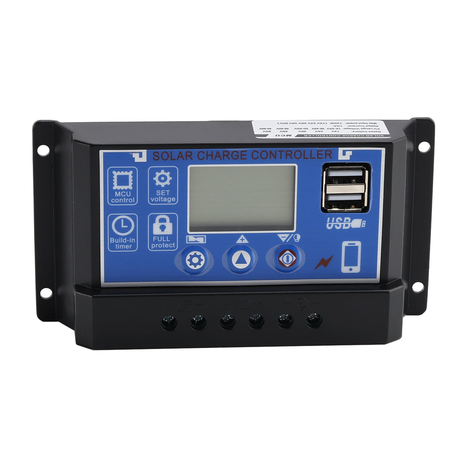 50A PWM Solar Controller Display Current Solar Street Light Controller ...