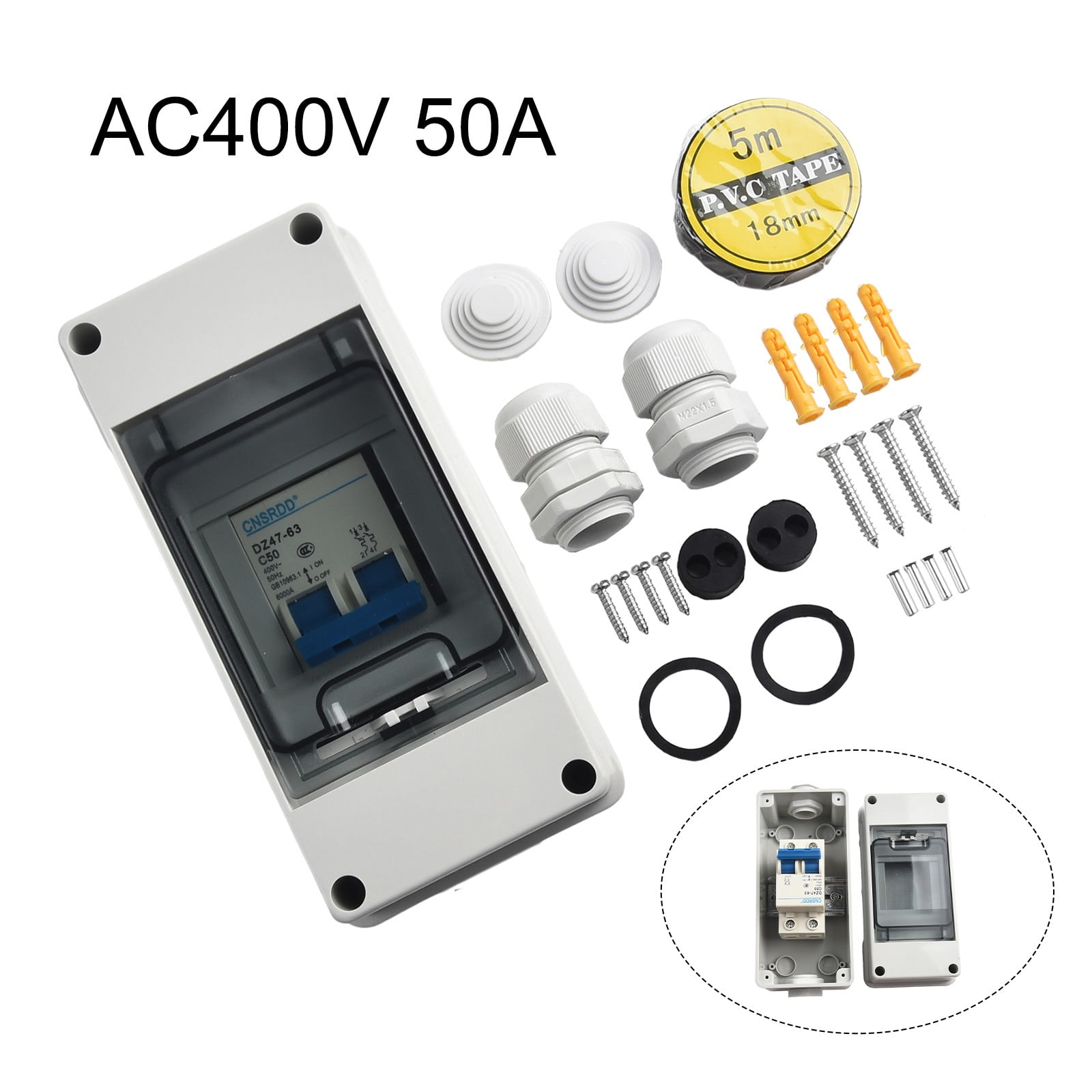 50A-Pv Disconnector Ac400V 6-125A Solar Energy Disconnector New ...