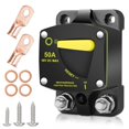 50Amp Circuit Breaker W/Manual Reset Switch DC 12-48V High Amperage,W ...