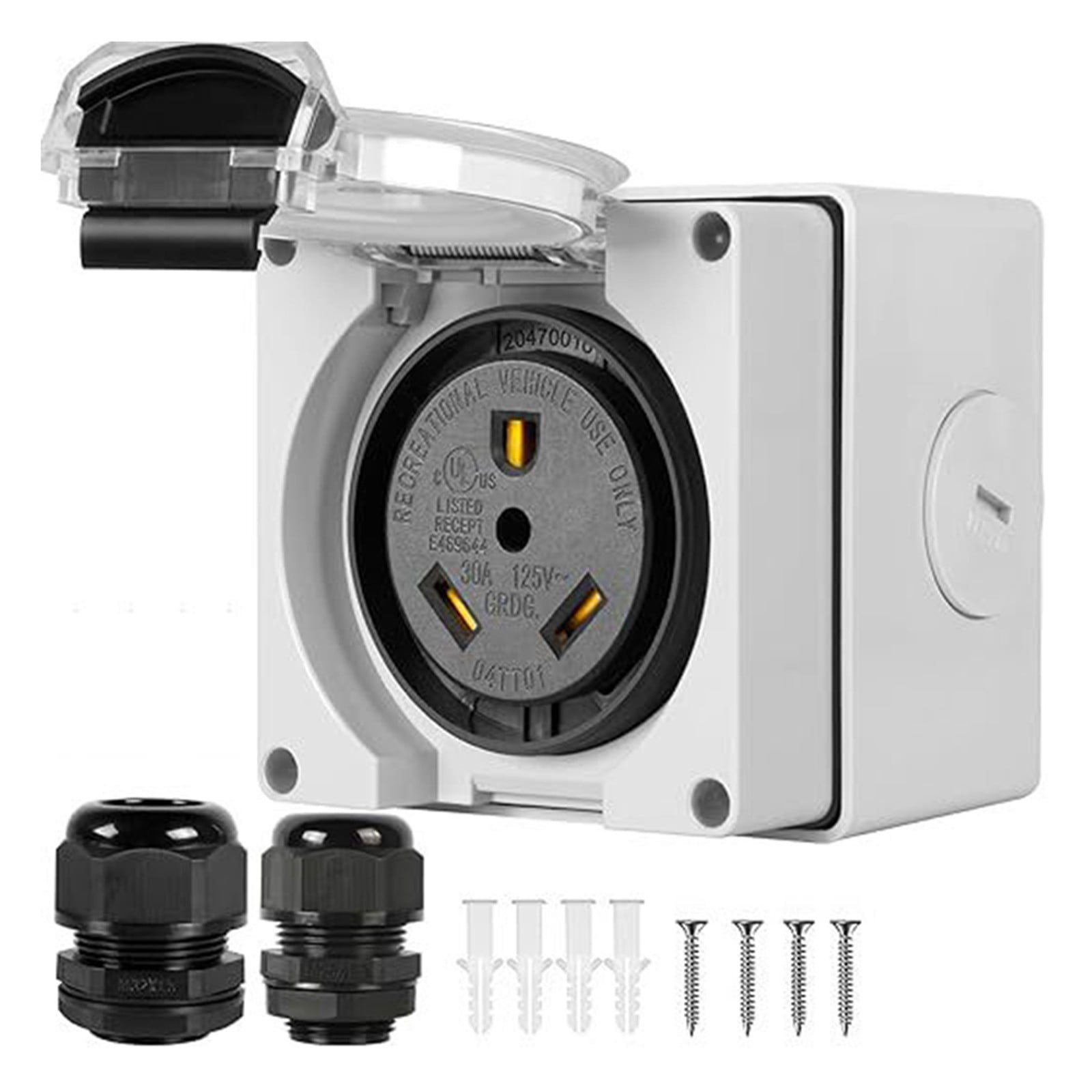 50Amp RV Power Outlet Box,125/250Volt NEMA 14-50R Receptacle, - Walmart.com