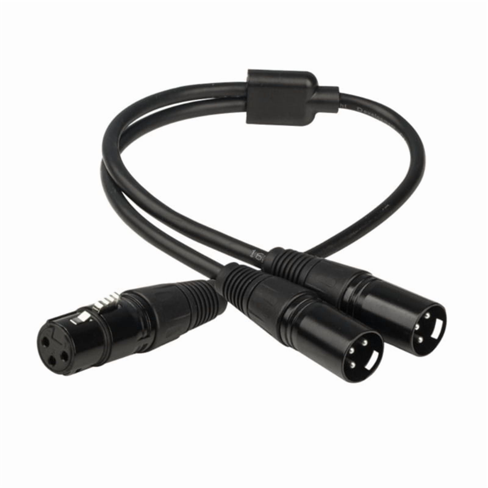 50CM Balanced Microphone Y Cable XLR Female to Double XLR Male for ...