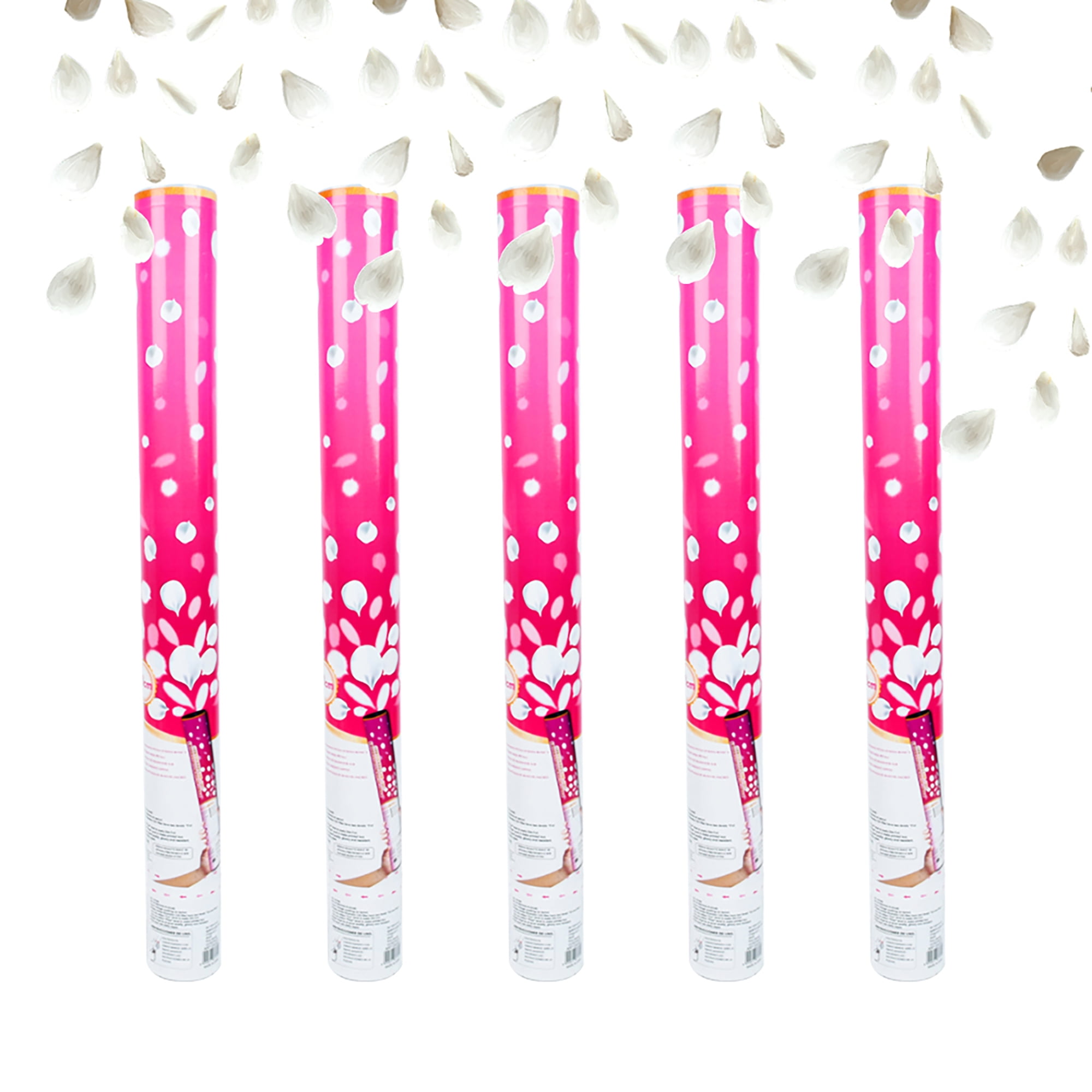 50CM White Petal Confetti Tubes, Handheld Air-Powered Celebration ...