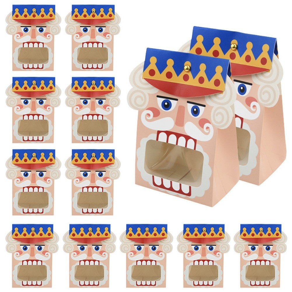 50CS Christmas Gift Boxes With Window, Treat Box Candy Boxes,Xmas ...
