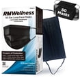 RM WELLNESS Black 3-Ply Disposable Face Masks with Ear Loops, Adult, 50 ...