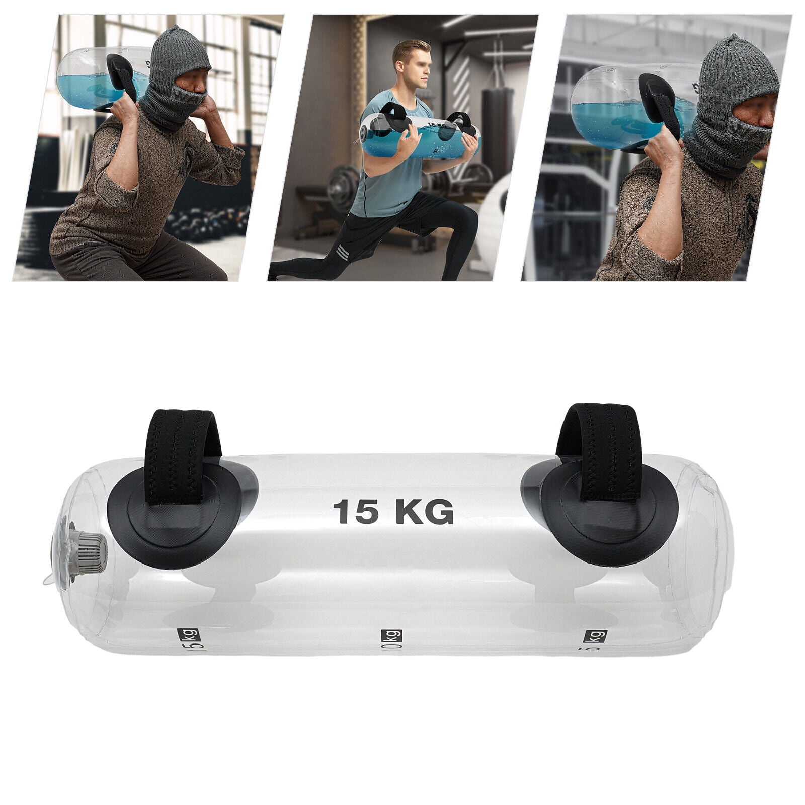 50D PVC and Nylon Water Weights Aqua Bag Workout Portable 15kg/33lbs Gym Training Fitness ...