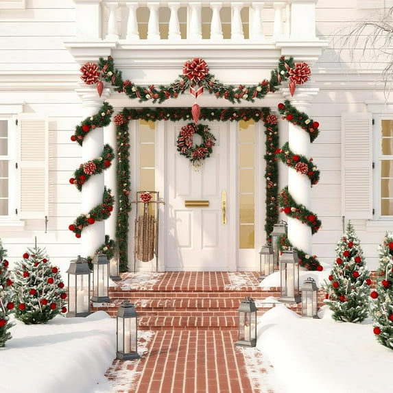 50FT Green Christmas Garland Decorations, Christmas Artificial Pine ...