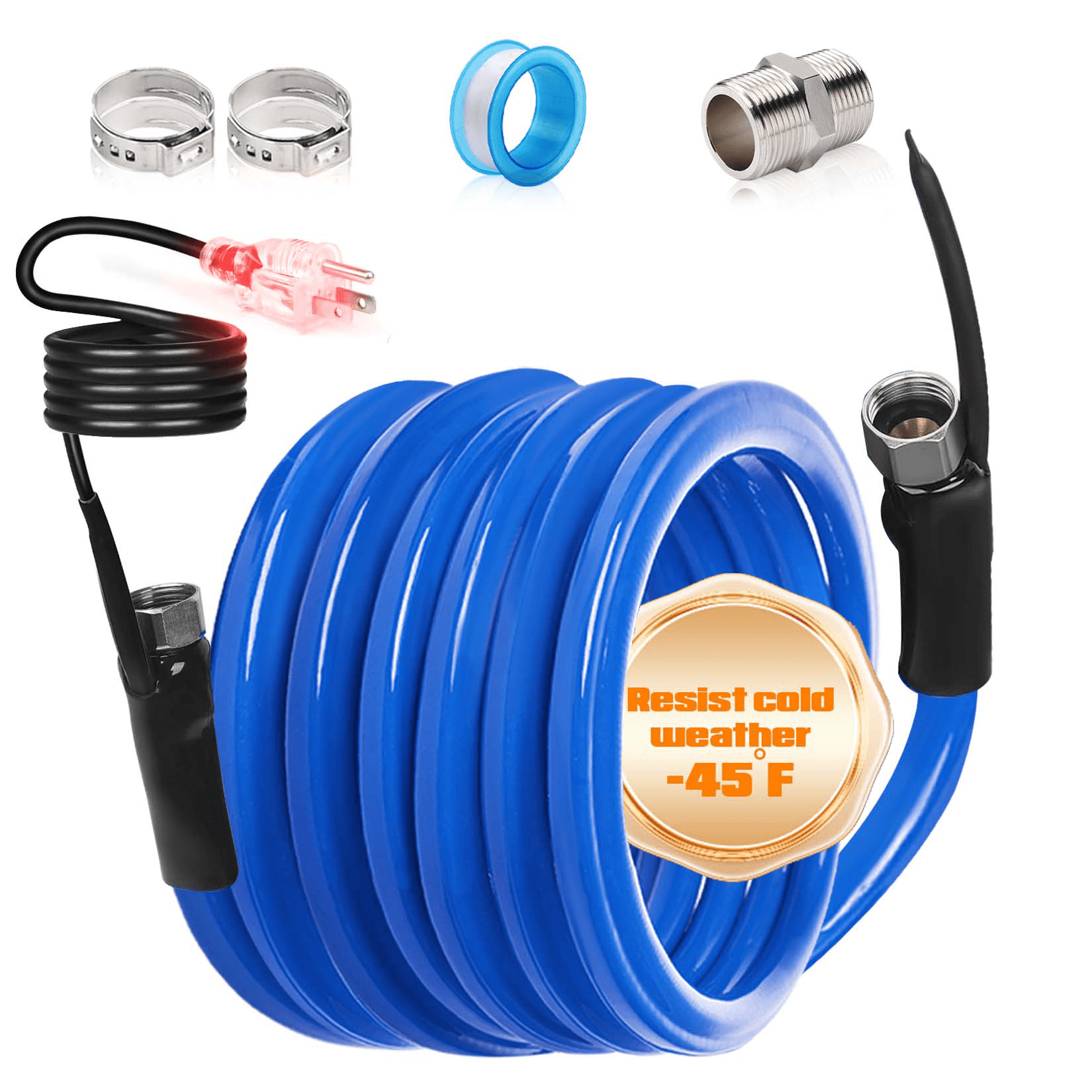 50FT Heated Water Hose for RV,-45 ℉ Antifreeze Drinking Garden Water ...