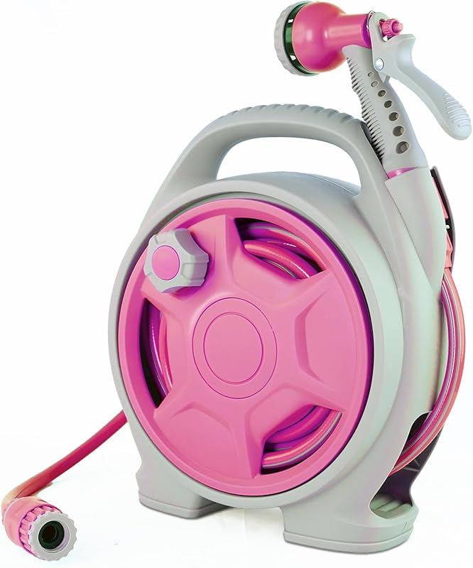 50FT Retractable Garden Hose Reel, Lightweight & Portable Hose Reel ...