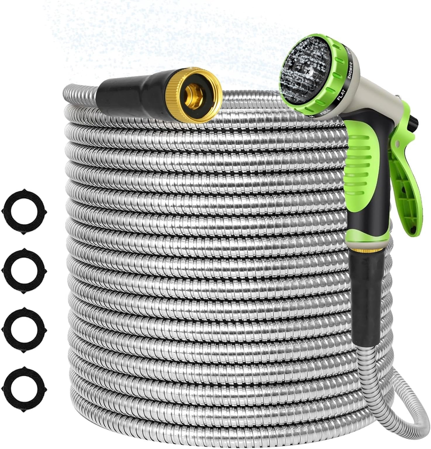 50FT Water Hose,Lightweight, Puncture & Rust Proof Heavy Duty Stainless ...