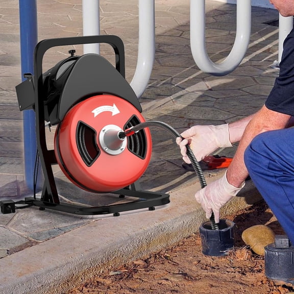 Drain Cleaner Machine Sewer Auger Elctric Drain Auger Sewer Snake with ...