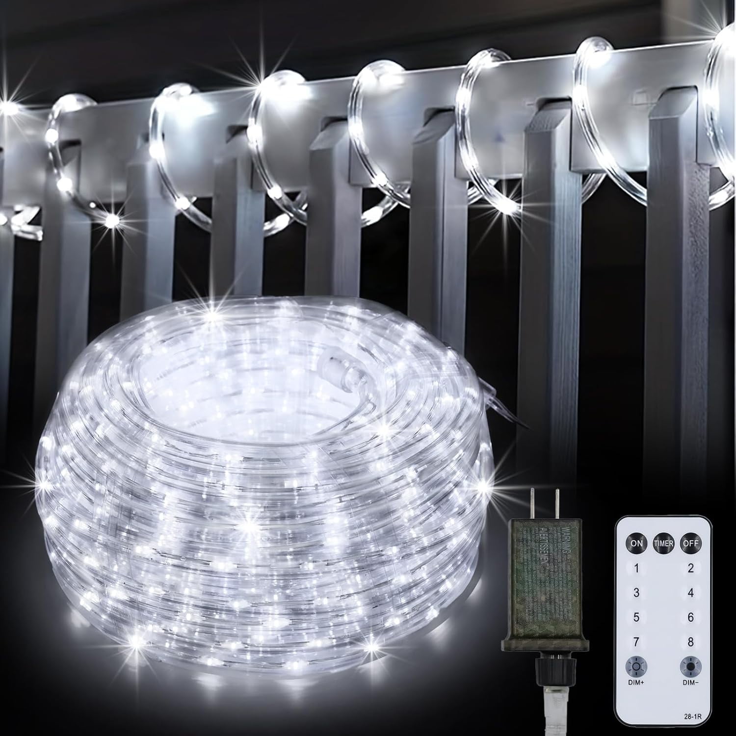 50Ft 600 LED Rope YANTONs Outdoor, White Flexible Tube YANTON ...