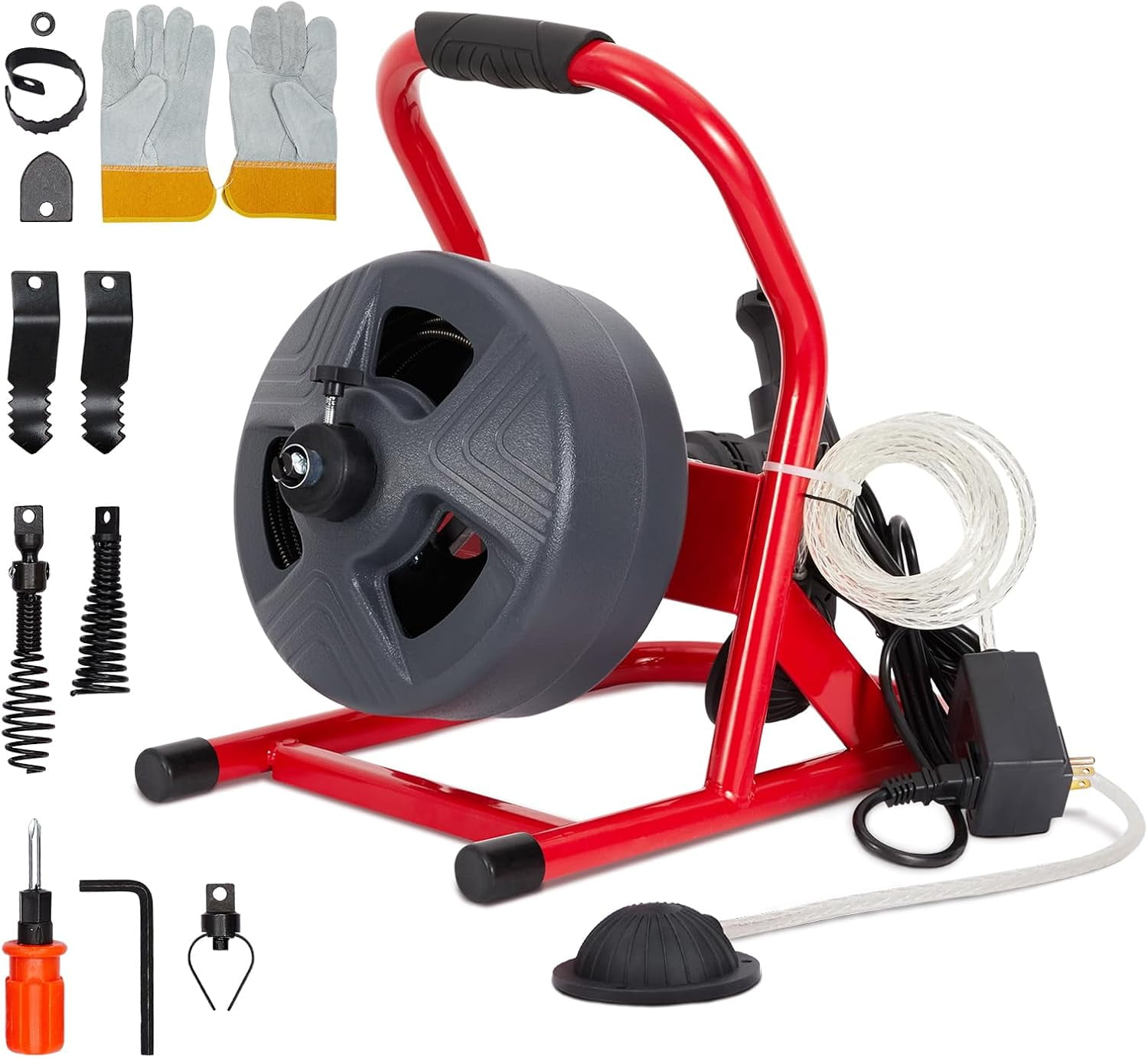 50Ft x 5/16 Inch Drain Cleaner Machine,Electric Drain Auger ...