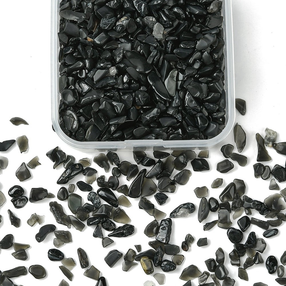 50G Natural Obsidian Chip Beads No Hole/Undrilled 3~9x1~4mm - Walmart.com