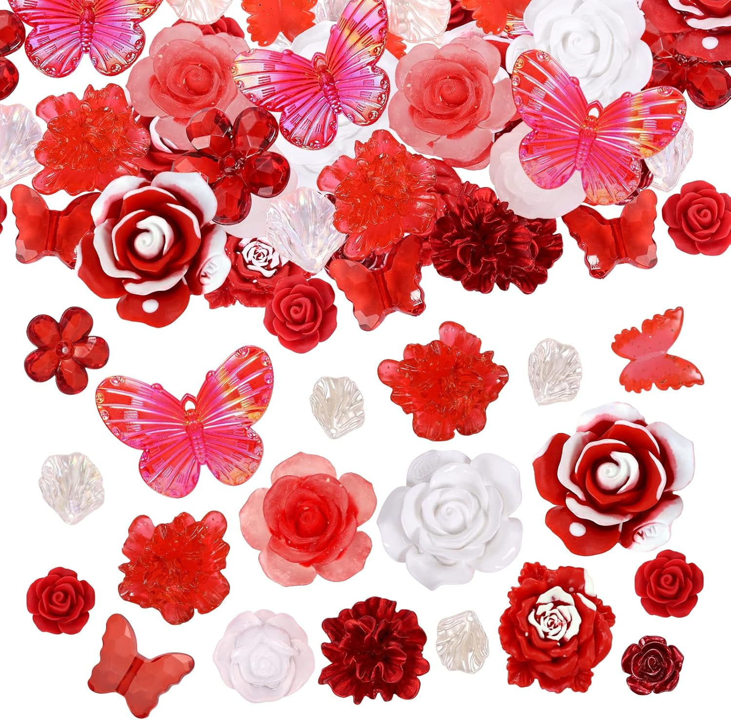 50G Resin Acrylic DIY Accessories Simulation Baroque Style Rose Halo ...