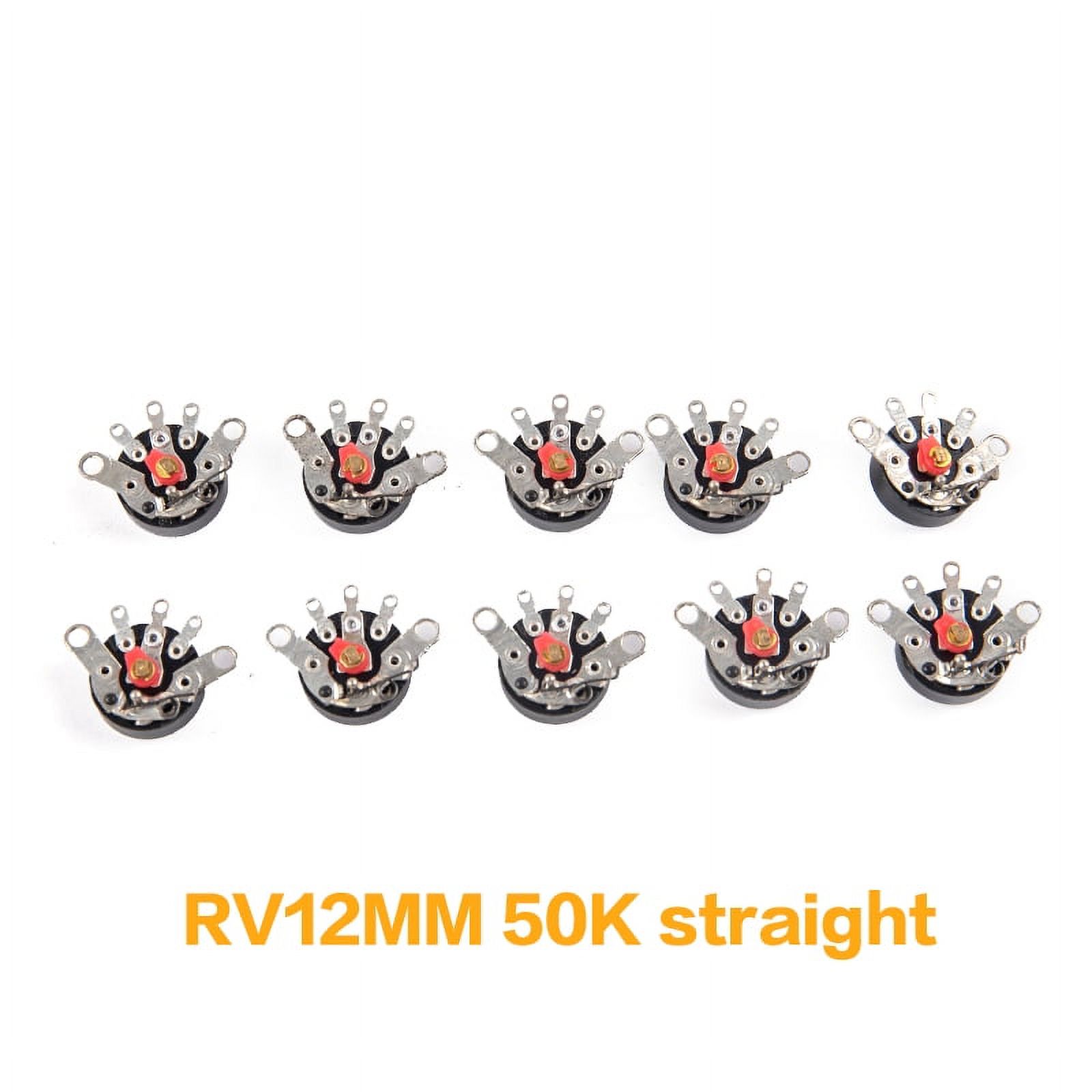 (50K straight) 10Pcs/set Straight Angle Radio Potentiometer RV12MM B103 ...