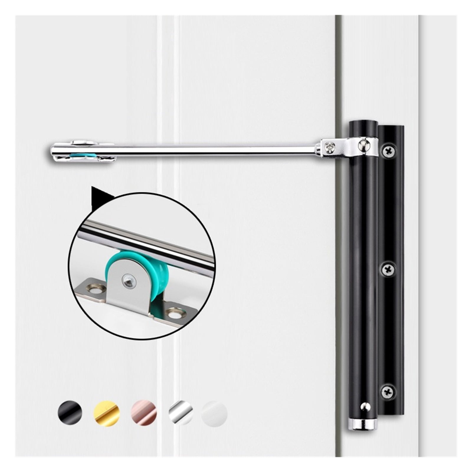 50KG Adjustable Door Closer Aluminum Alloy Automatic Door Spring Closer ...