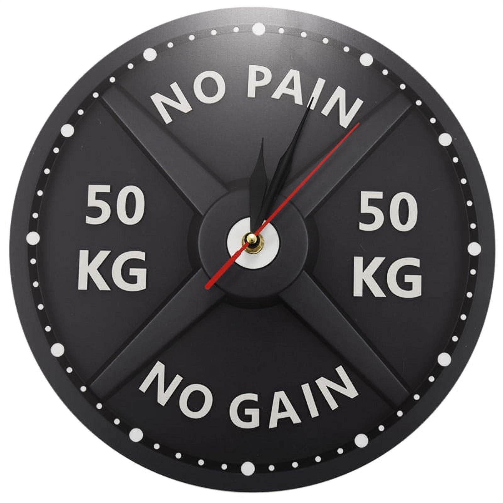50KG Print Wall Clock Circular Gym Weight Lifting Dumbbell Bodybuilding ...