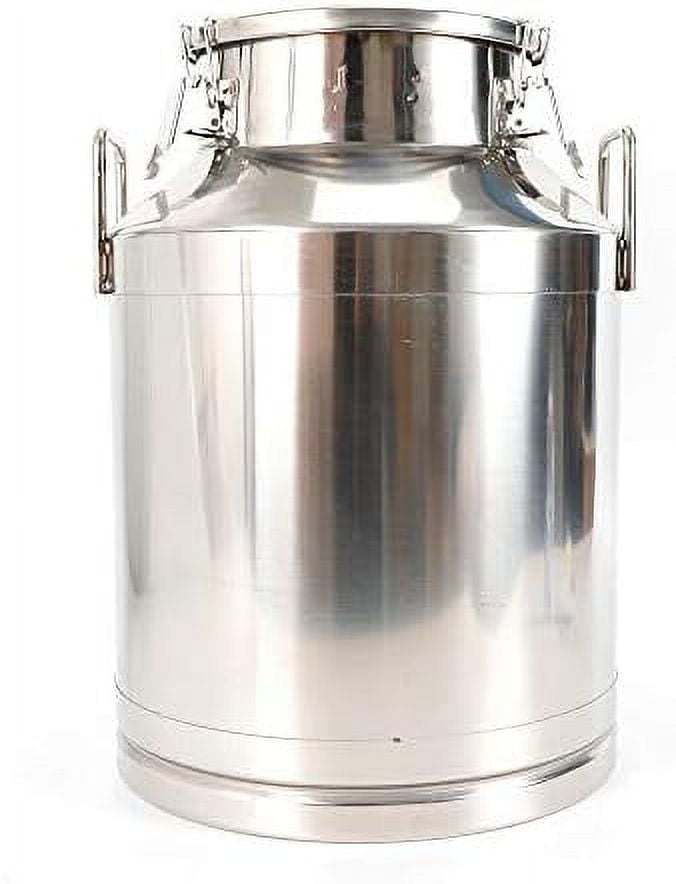 50L/13.25Gal Milk Cans-Stainless Steel Milk Transport Barrels Pail Milk ...