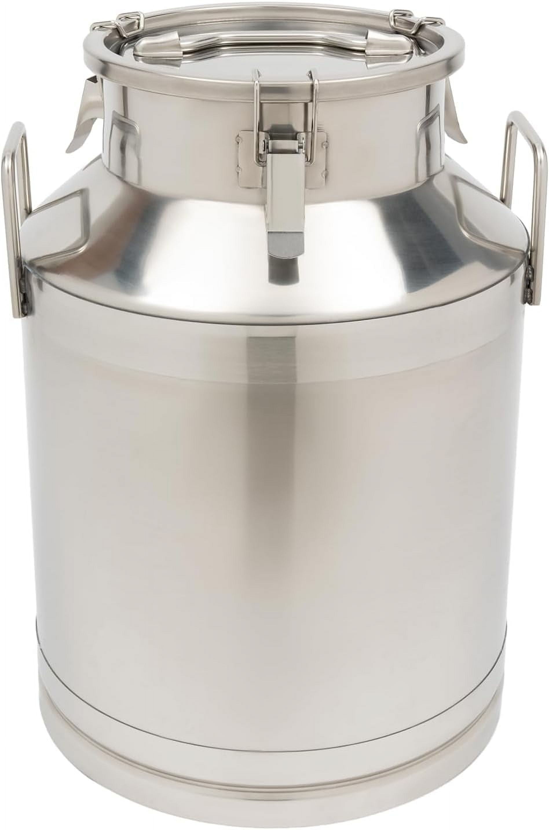 50L/13.2Gal Milk Can, Stainless Steel Milk Can with Lid Milk Jug Milk Transport Container Wine ...