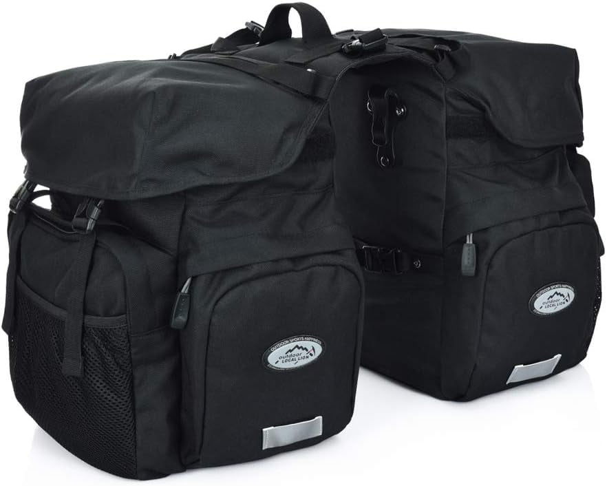 50L Bike Panniers for Bicycles, Waterproof Bicycle Commuting Saddle ...