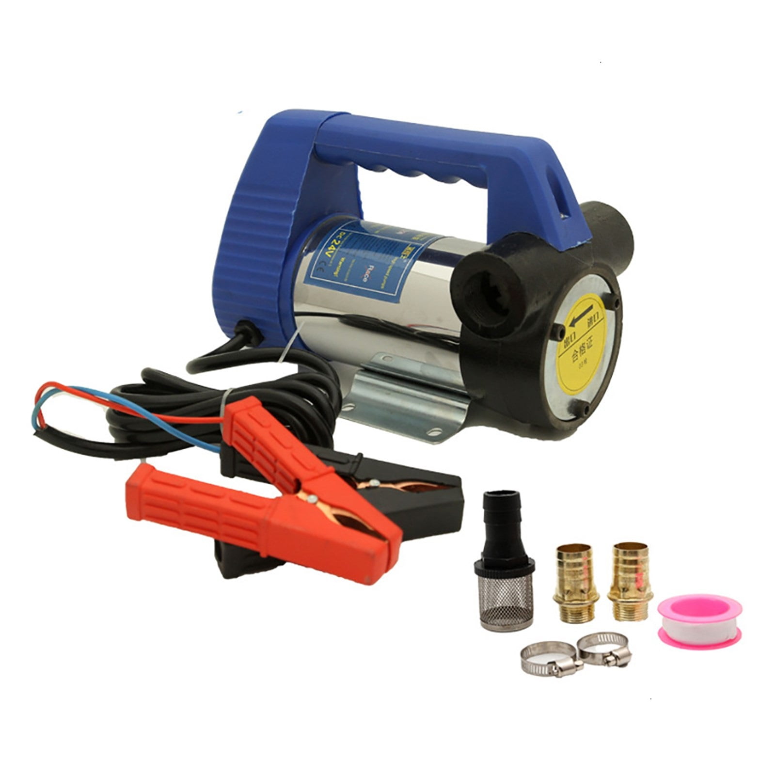 50L Built-in Overflow Valve Electric Portable Fuel Transfer Pump Self ...