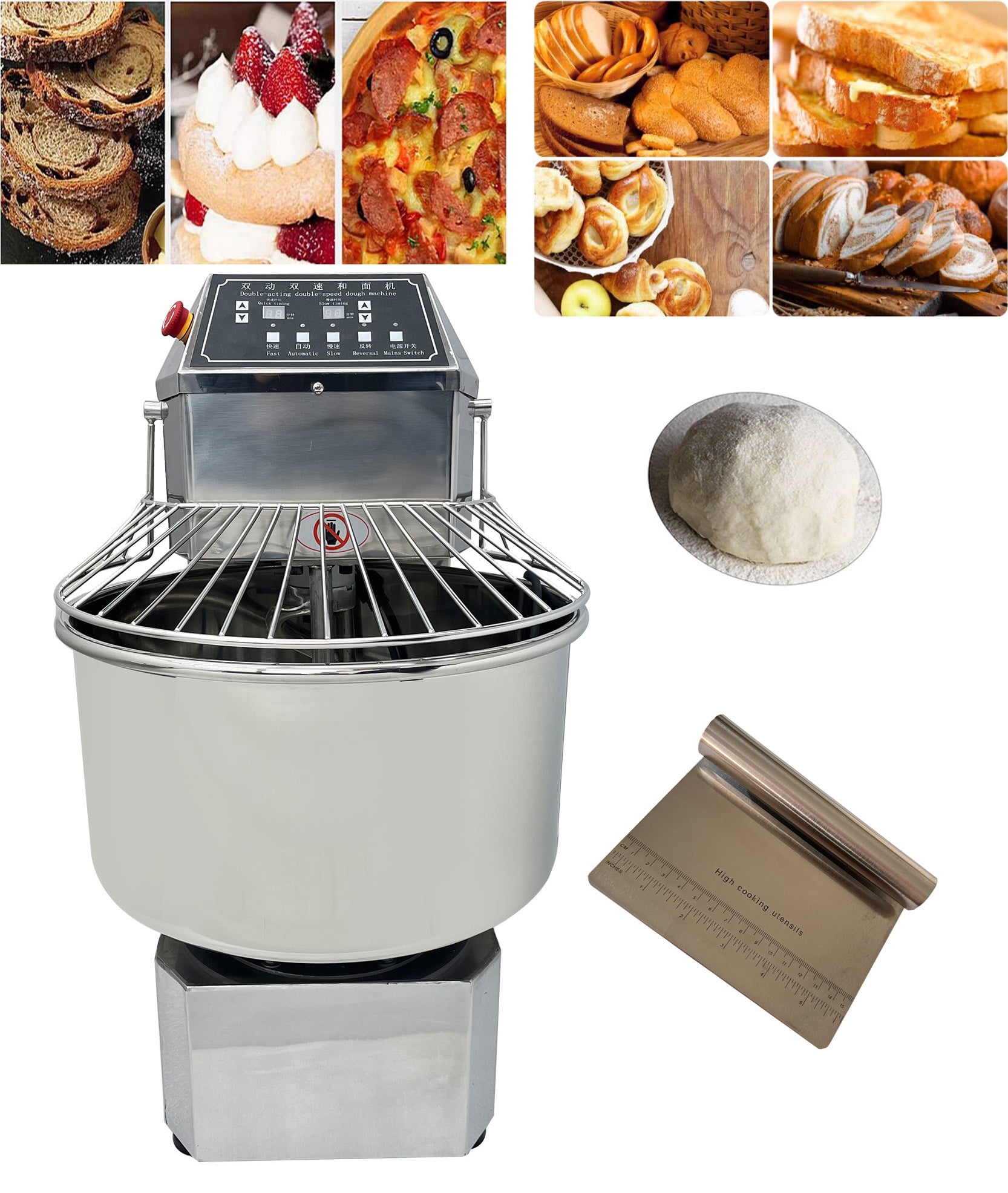 50L Commercial Stand Mixer Dough Mixer Double Electric Dough Blender ...