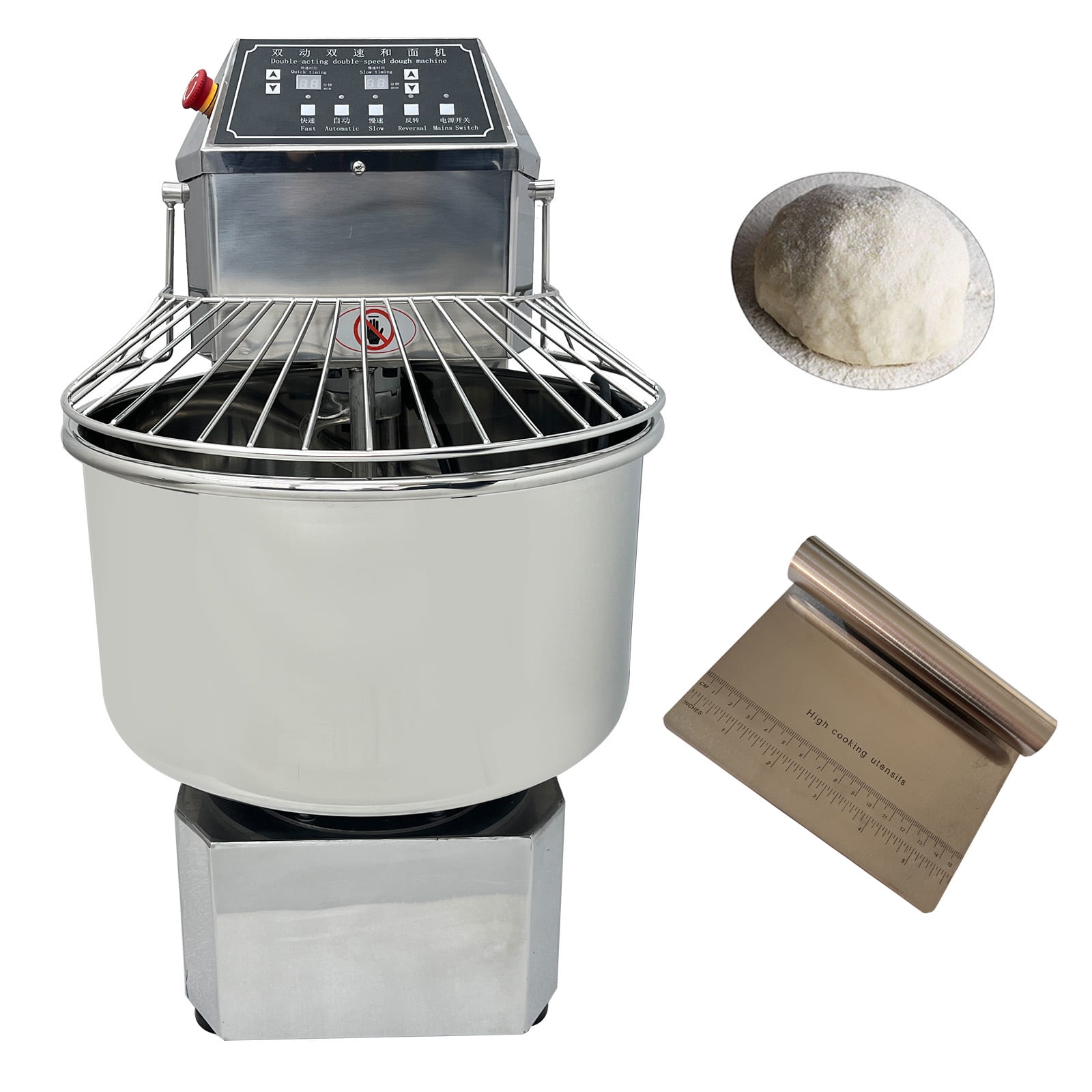 50L Dough Mixer Machine Double-Speed Double-Action Frequency Conversion ...