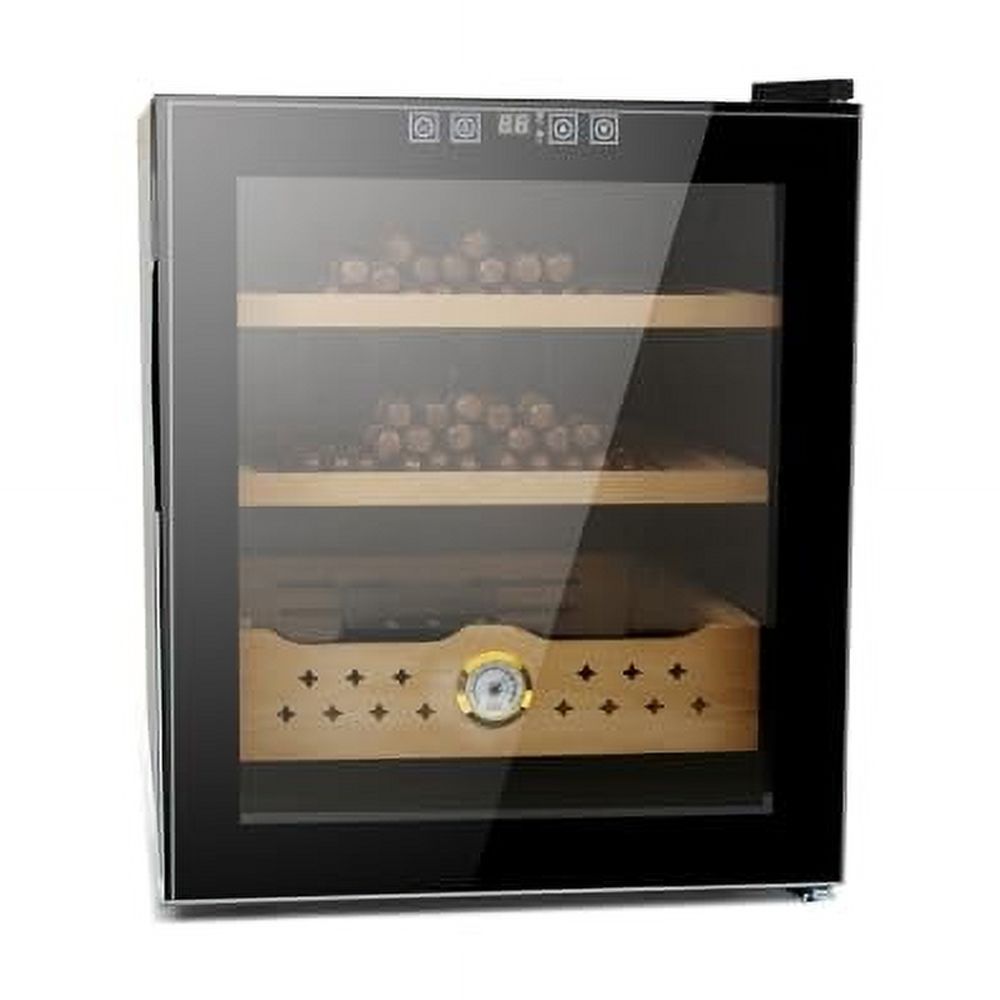50L Electric Cigar Humidor 300 Counts Cigar Humidor Cabinet LED Lighted ...