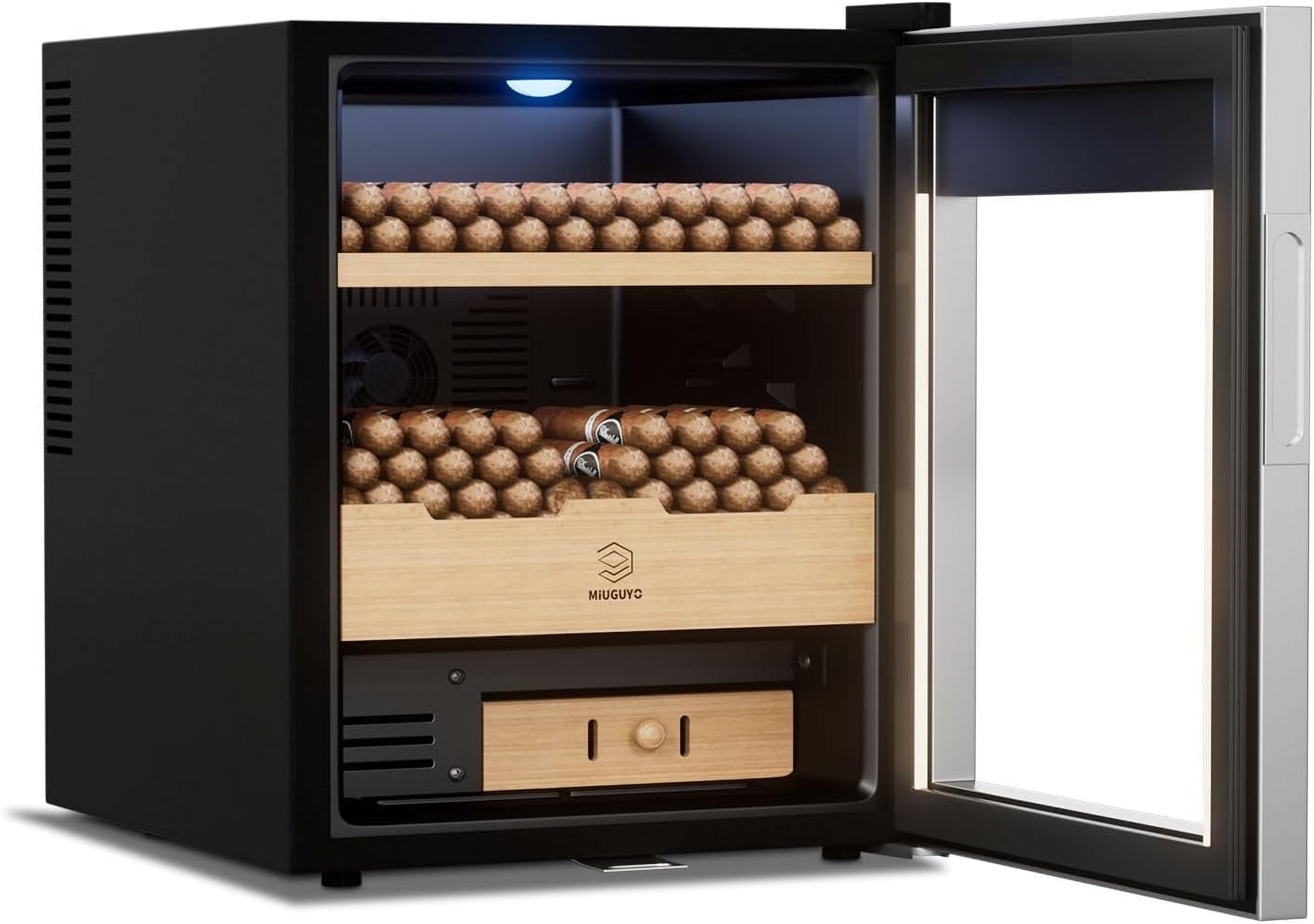 JINJUNYE 50L Cigar Humidors for 300 Cigars: 3-IN-1 Temperature ...