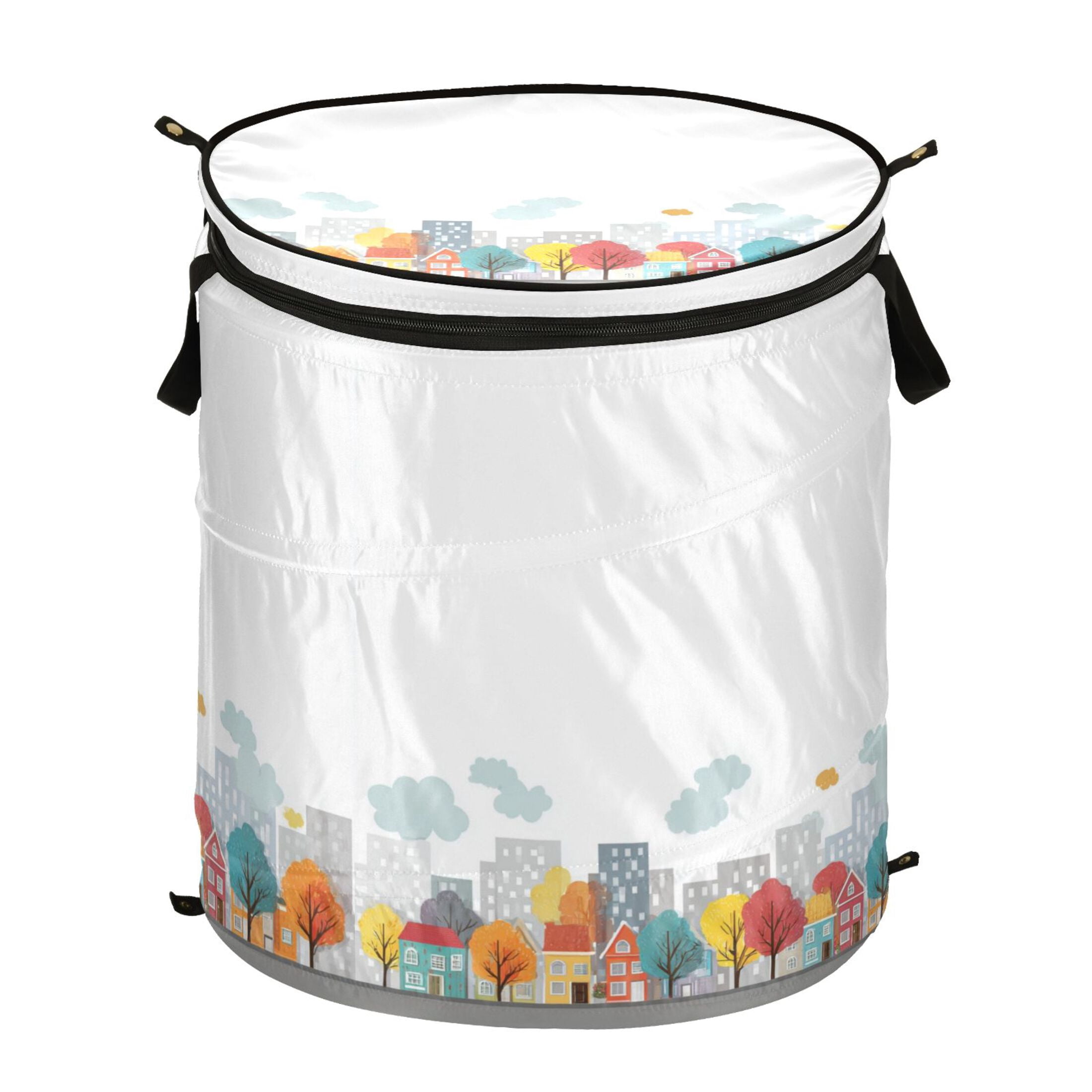 50L Extra Large Popup Hamper Collapsible Laundry Basket With Zippered ...