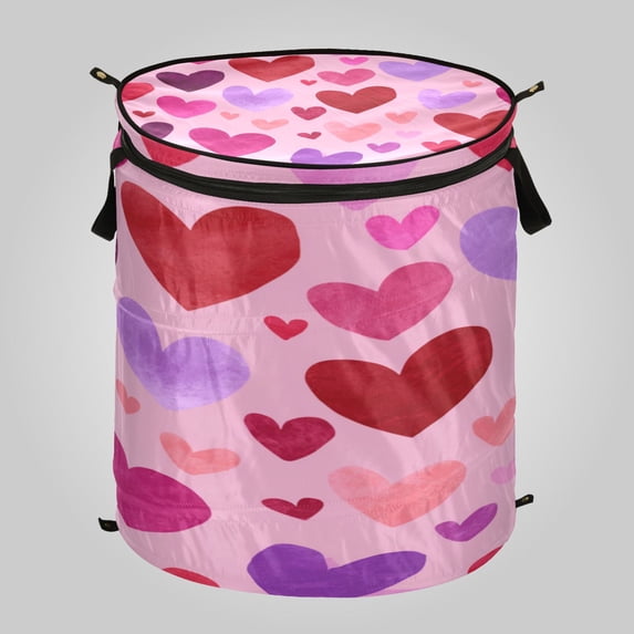 50L Extra Large Popup Hamper Collapsible Laundry Basket With Zippered ...