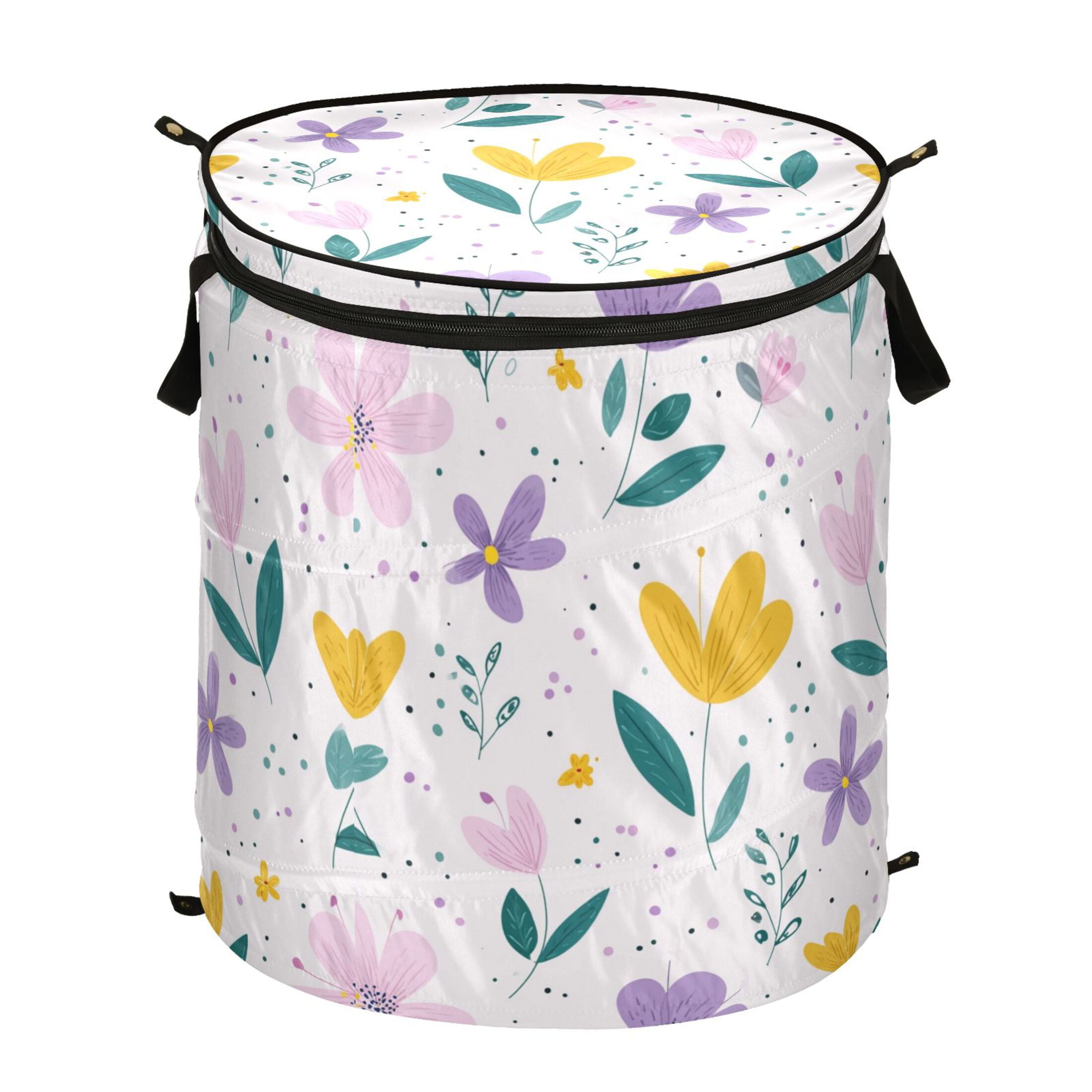50L Extra Large Popup Hamper Collapsible Laundry Basket With Zippered ...