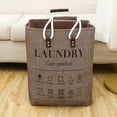 50L Foldable Laundry Hamper, Small Collapsible Laundry Basket with ...