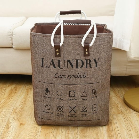 50L Foldable Laundry Hamper, Small Collapsible Laundry Basket with ...