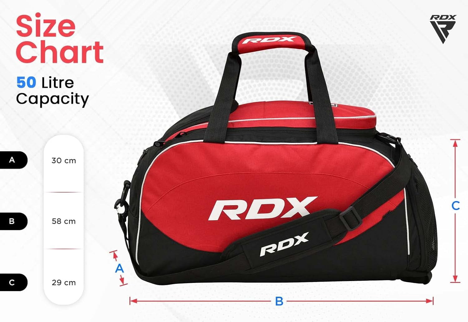 50L Gym Bag with Ventilated Shoes Compartment, All In One Backpack ...