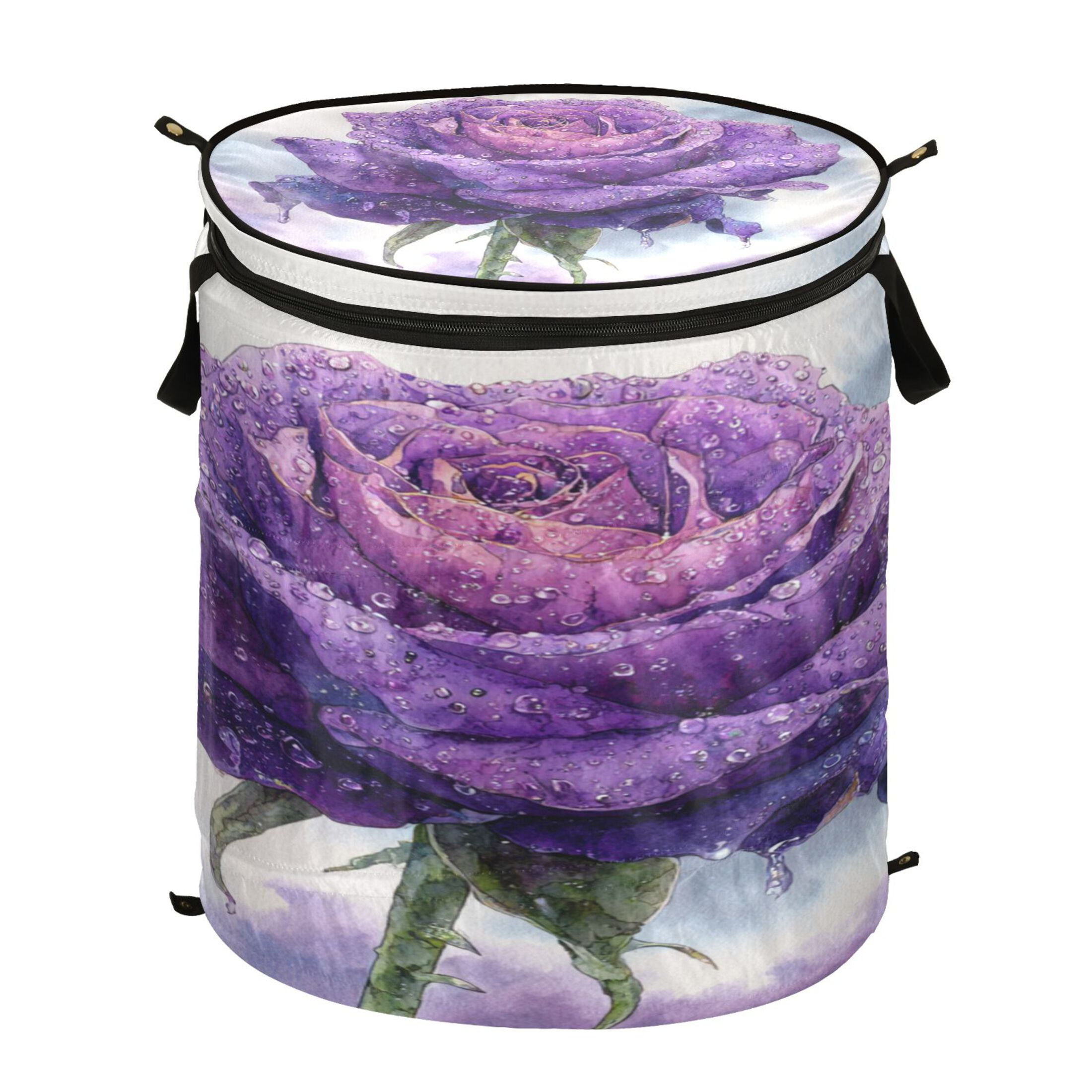 50L Large Capacity Foldable Elastic Storage Basket Laundry Basket A ...