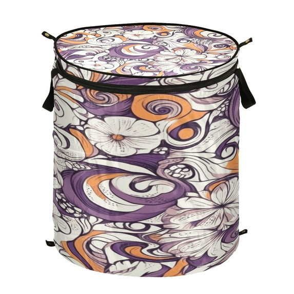 50L Large Capacity Foldable Elastic Storage Basket Laundry Basket ...