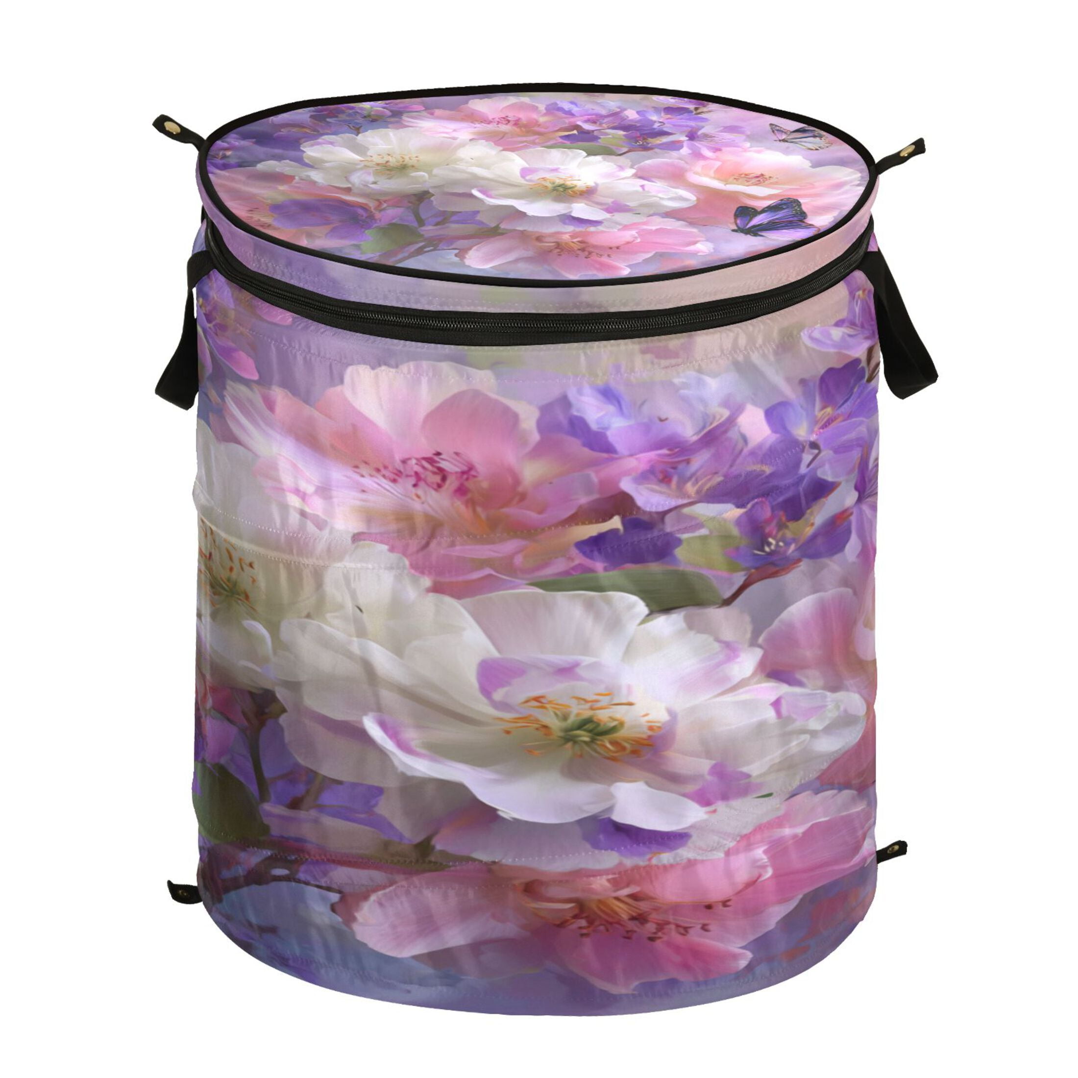 50L Large Capacity Foldable Elastic Storage Basket Laundry Basket ...
