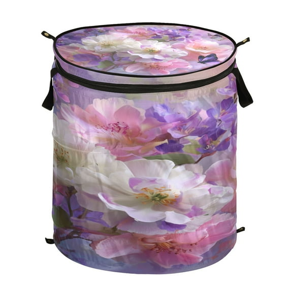 50L Large Capacity Foldable Elastic Storage Basket Laundry Basket ...