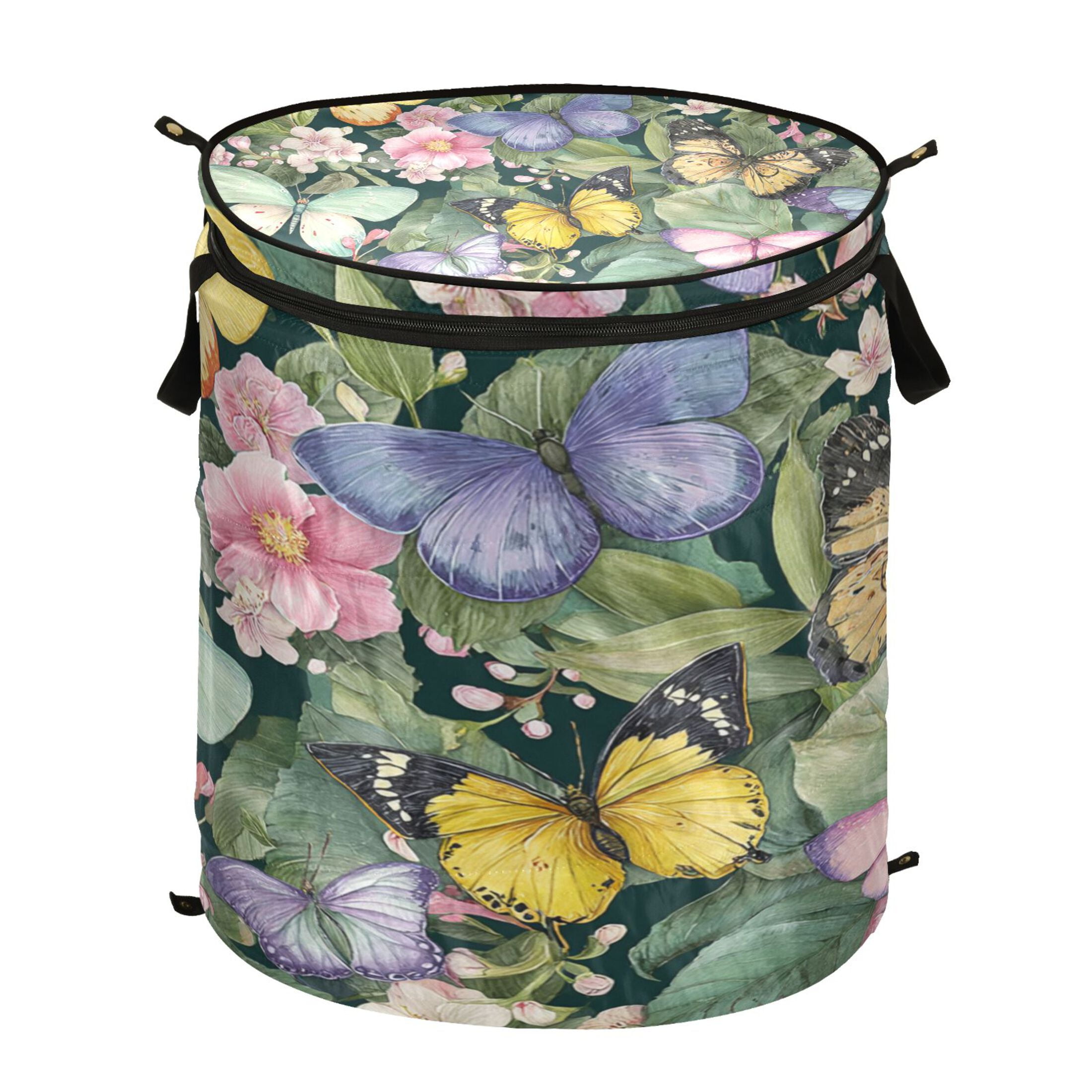 50L Large Capacity Foldable Elastic Storage Basket Laundry Basket ...