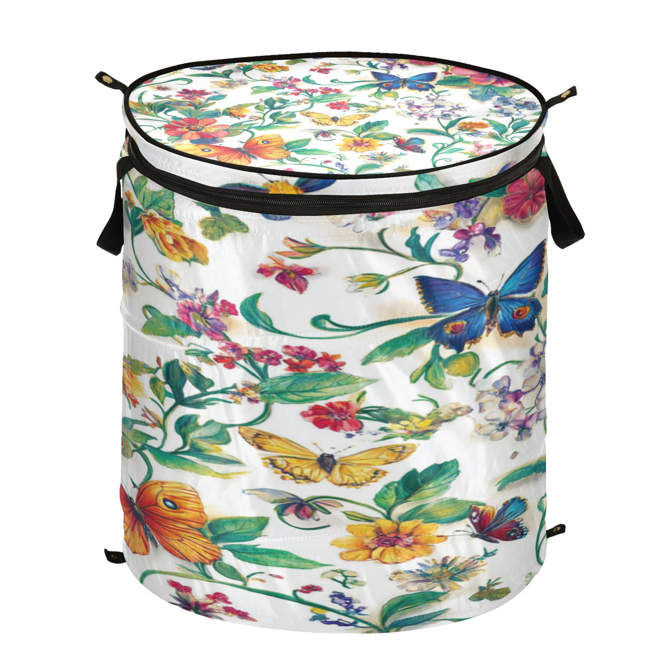 50L Large Capacity Foldable Elastic Storage Basket Laundry Basket ...