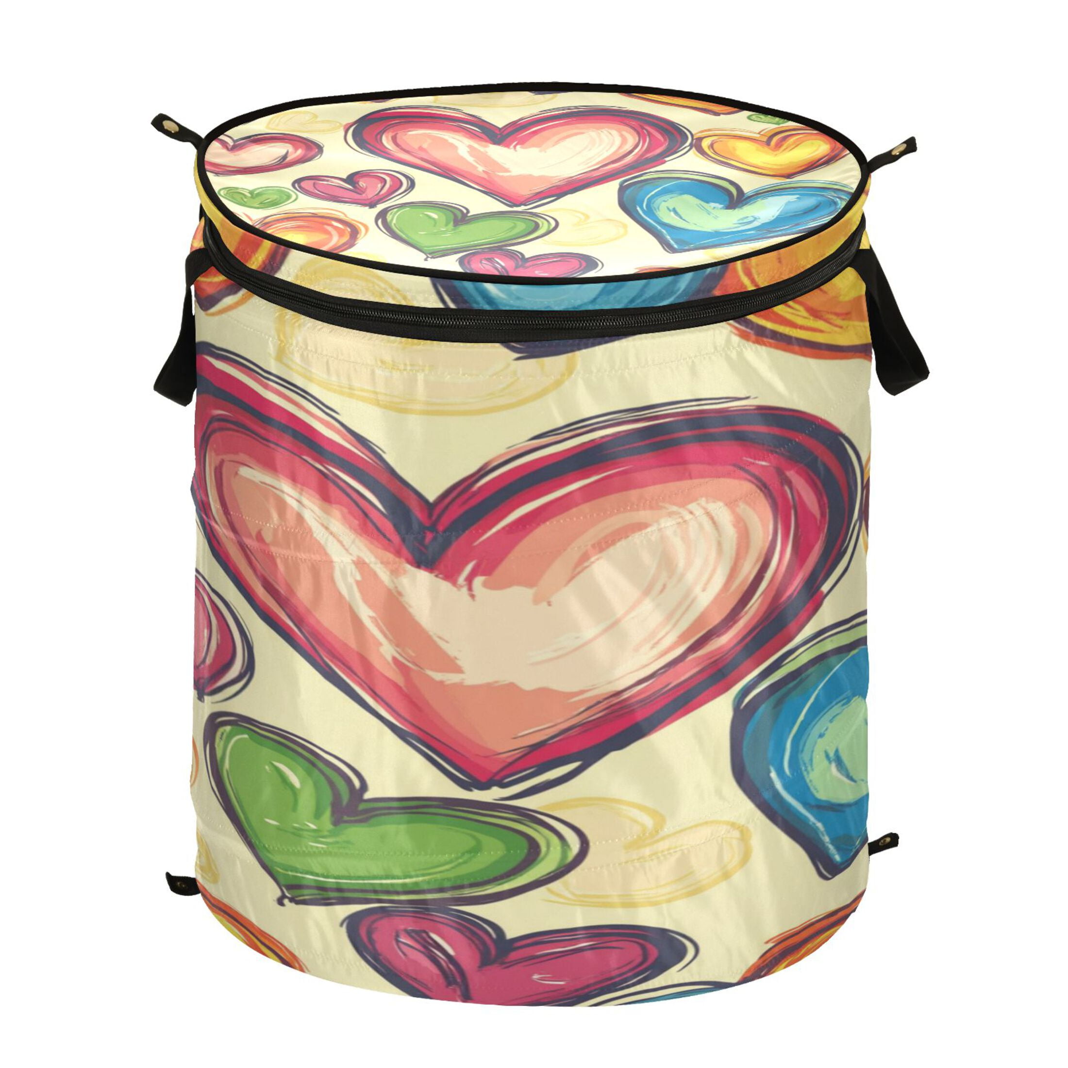 50L Large Capacity Foldable Elastic Storage Basket Laundry Basket ...