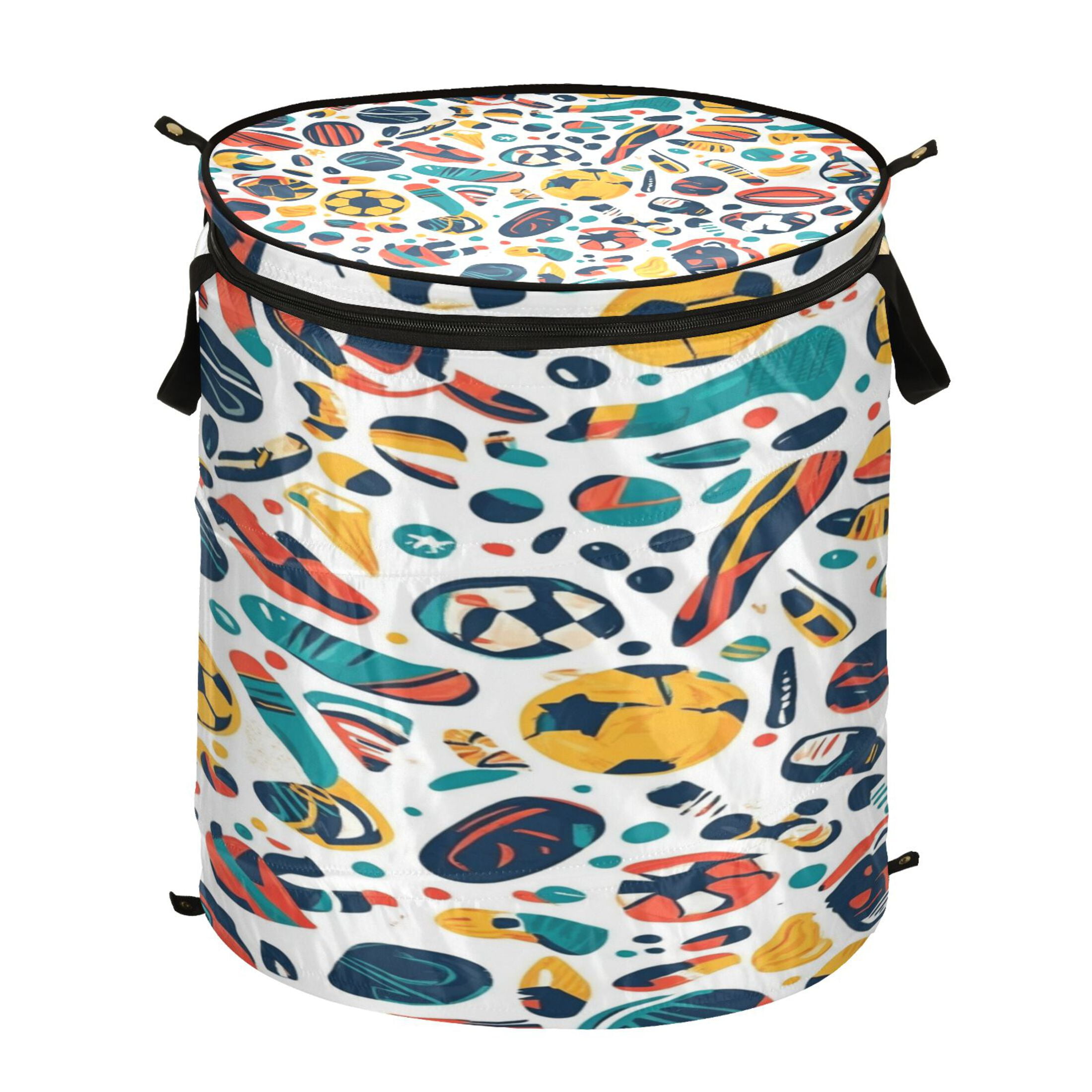 50L Large Capacity Foldable Elastic Storage Basket Laundry Basket ...