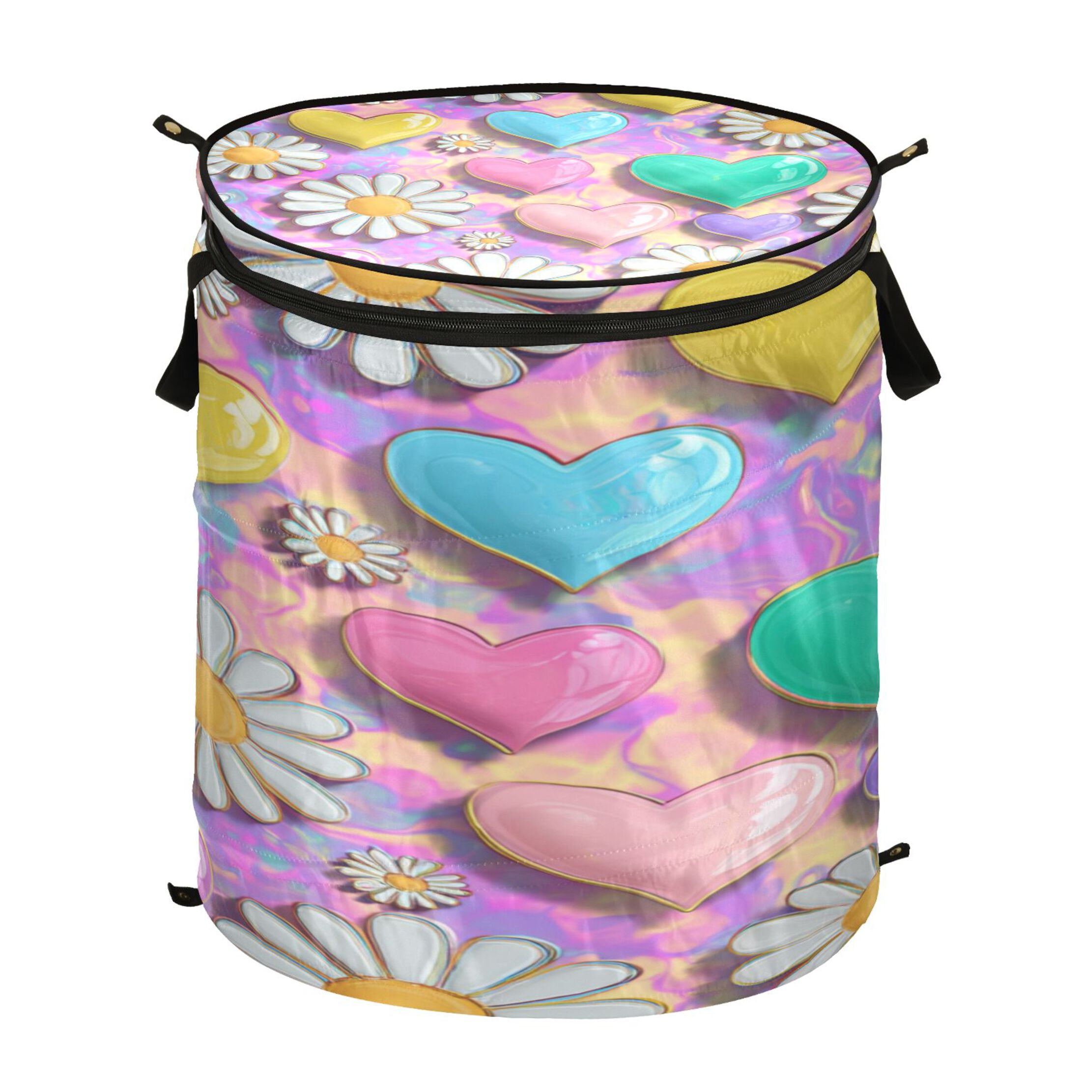 50L Large Capacity Foldable Elastic Storage Basket Laundry Basket Cute ...